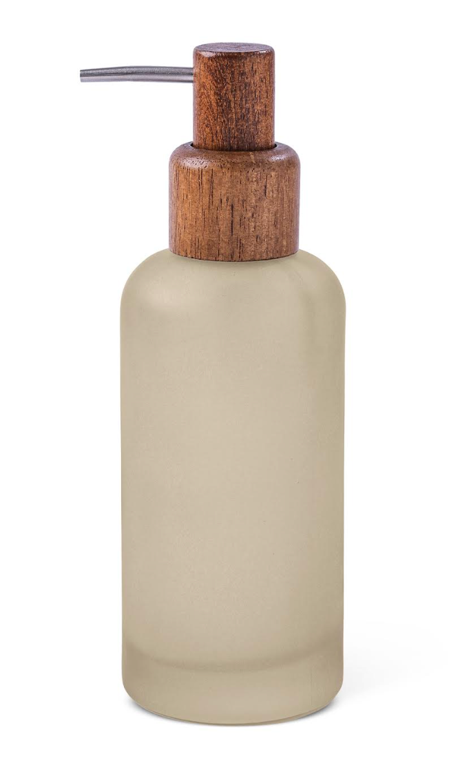 Soap Pump | Wood | Frosted Glass | Oat – ONYX + ALABASTER